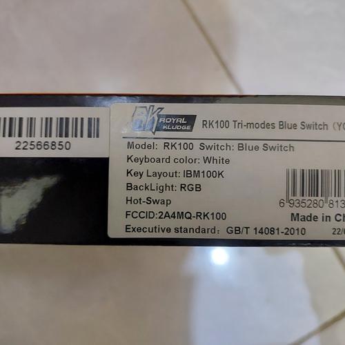 Jual Royal Kludge RK100 White RGB Mechanical Gaming Keyboard Blue ...