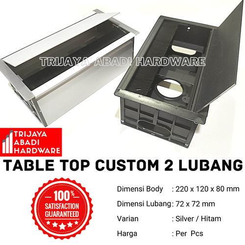 Jual Steker Stop Kontak 2 Lubang Kabel Table Top Box Meja Tanam ...