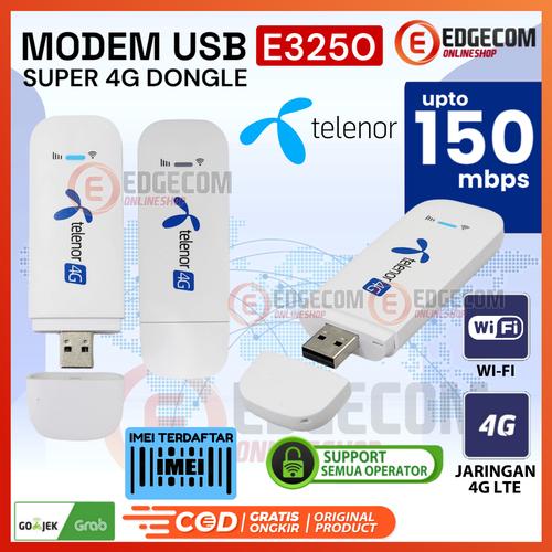 Jual 4G LTE USB MODEM E3250 WINGLE TELENOR 150 Mbps Wireless WiFi Modem ...