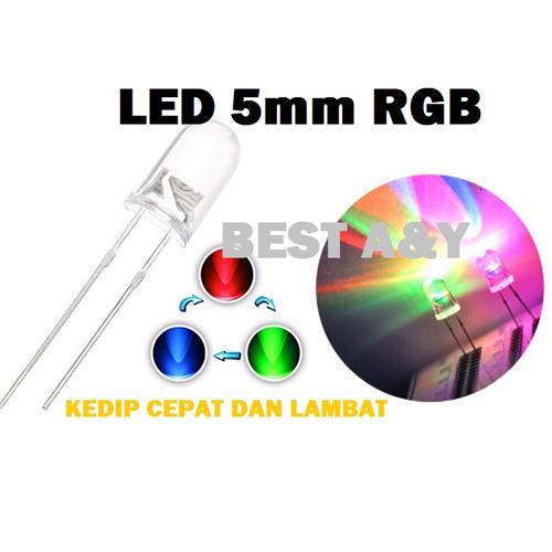 Jual Led RGB 5mm Pelangi Berubah Warna Warni Disco Kedip colorful ...