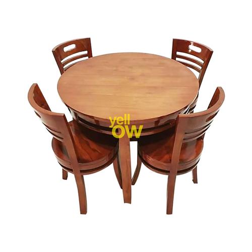 Jual Meja Makan Bulat Bundar 4 Kursi Minimalis Kayu Jati - Kab. Jepara ...