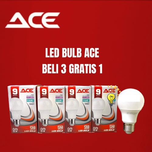 Jual PAKET BELI 3 GRATIS 1 LAMPU LED ACE 3W 5W 7W 9W 12W 15W 18W 24W ...
