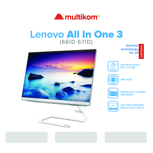 Promo PC AIO LENOVO 3 66ID 67ID AMD 3020 8GB SSD256 Win11 OHS Cicil 0% ...