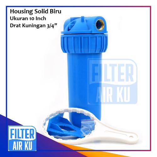 Jual Housing Filter Air 10" Drat 3/4 Solid Biru / Blue - Drat Kuningan ...