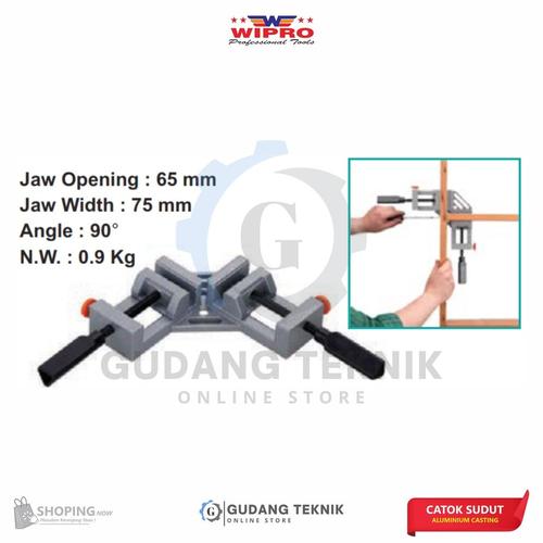 Jual Catok Sudut Siku 65mm WIPRO CS-65 / Clamp Klem Kayu Sudut Siku ...