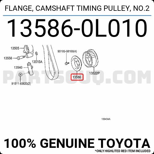 Jual Flange Camshaft Timing Pulley Innova Fortuner Hilux Ori 13586 ...
