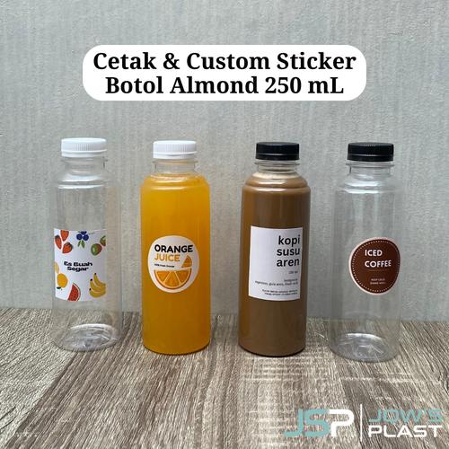 Jual Stiker Botol Almond Bulat Bening 250 ml | Stiker Label Cetak Print ...
