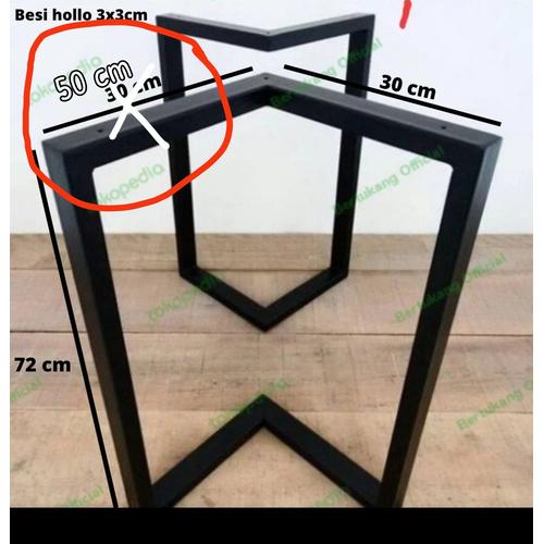 Jual custom Kaki Meja dan Kursi / Penyangga Meja Bahan Besi Hollow Kuat ...