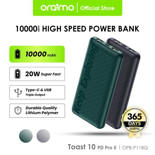 Promo Oraimo Toast 10 Pro Powerbank 10000mAH Triple Output OPB-P118Q ...