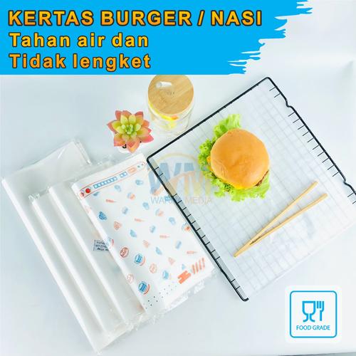 Jual Kertas Burger / Kertas Nasi Anti Lengket 22x27 / Burger Wrap ...