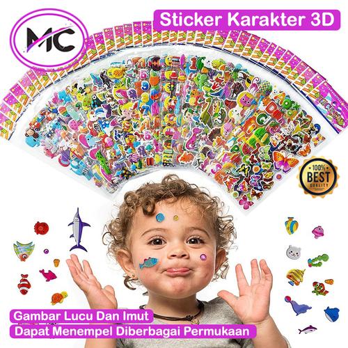 Jual Sticker Mainan Anak Laki Perempuan Tempelan Stiker Karakter Timbul ...