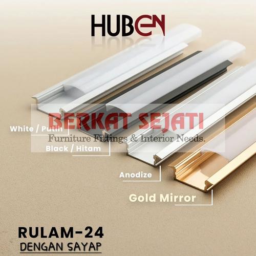 Jual List Rail Lis Rel Rumah Cover Casing Lampu LED Strip Aluminium 1 ...