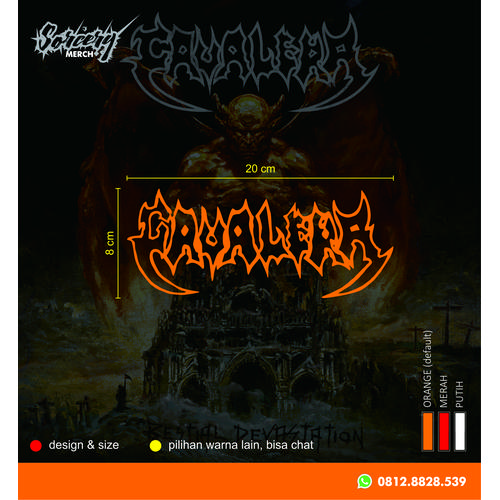 Jual CAVALERA logo cutting sticker - Jakarta Timur - Sorcery Merch ...