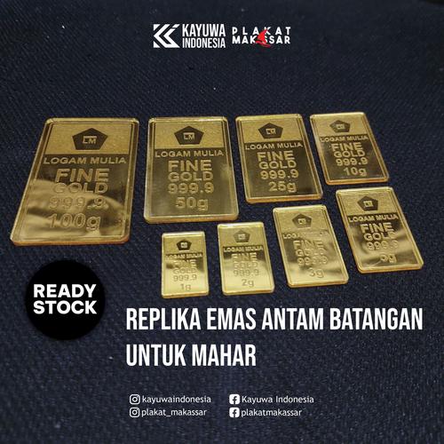 Jual Replika Emas Antam Batangan untuk Mahar Logam Mulia Tiruan Akrilik ...