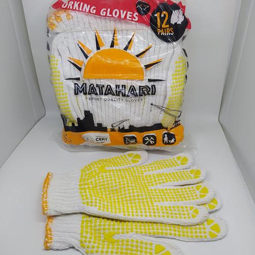 Jual Sarung Tangan Kain Matahari Bintik Polkadot Putih Kuning lusinan ...