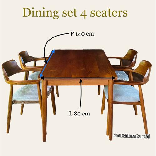 Jual meja makan kursi 4 meja makan murah meja makan jati meja minimalis ...