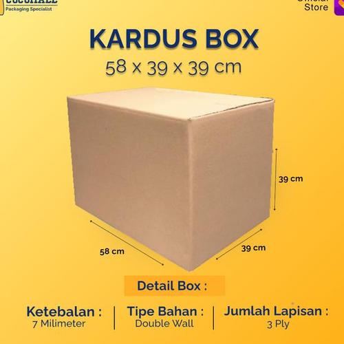 Jual kardus karton box jumbo besar ukuran 58x39x39 cm double wall - Kab ...