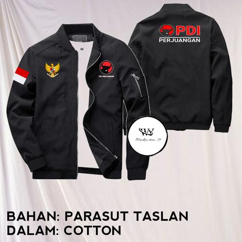 Jual JAKET BOMBER PDIP perjuangan jaket seragam partai / Bebas costum ...