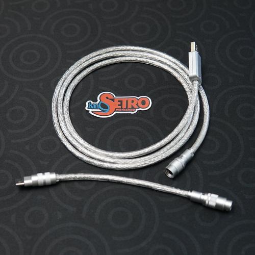 Jual kabel custom cable straight detach yc8 type c clear transparent ...