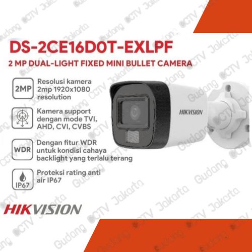 Jual CAMERA CCTV OUTDOOR HIKVISION 2MP DS-2CE16D0T-EXLPF Smart Dual-Light - Jakarta Barat ...