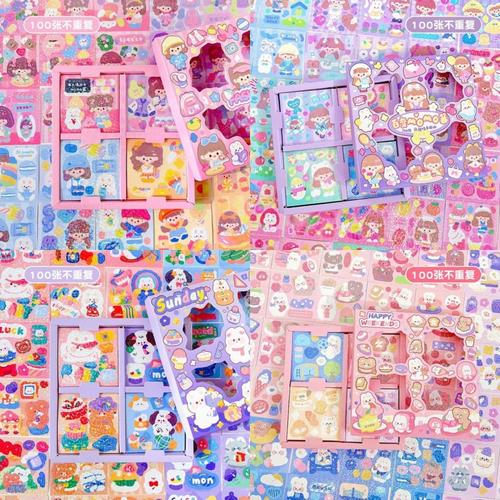Jual BELLA- STIKER METALIC GLITER MOMO ANNE KARAKTER KOREA AESTETIC ...