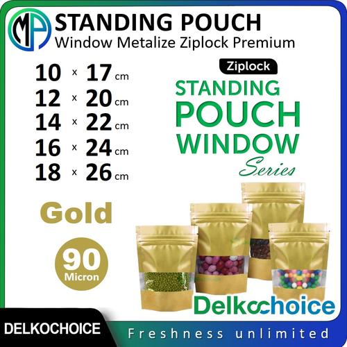 Jual Standing Pouch Window Metalize / Kemasan Klip Makanan Ziplock ...