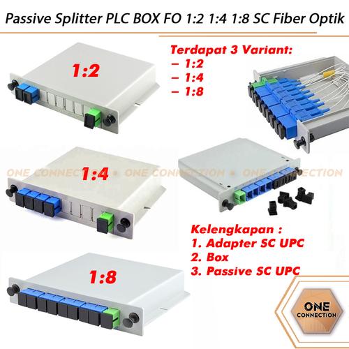 Jual Passive Splitter PLC BOX FO 1:2 1:4 1:8 SC Fiber Optik Pasif ...