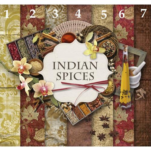 Jual Kertas Scrapbook - Indian Spices_FFH23 Design - A5 SQUARE, 03 ...
