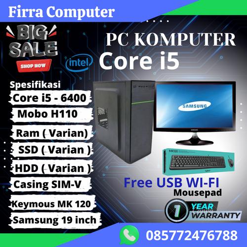 Jual PC KOMPUTER RAKITAN INTEL CORE I5 6400/RAM/SSD/HDD/LED/KASIR ...