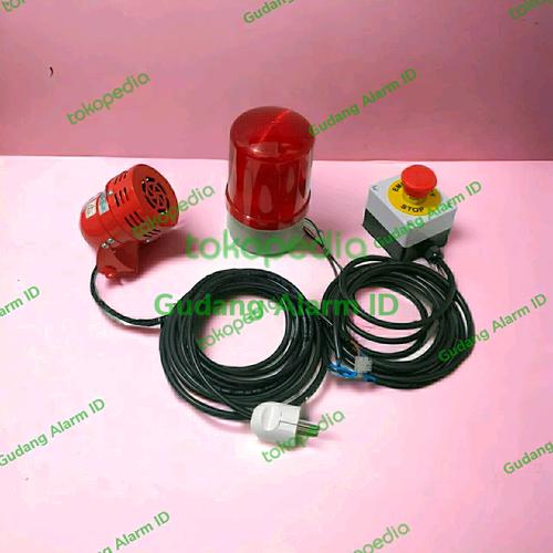 Jual ALARM BAHAYA/SIRENE PERESMIAN MS-190+LAMPU ROTARY +TOMBOL - 5 ...