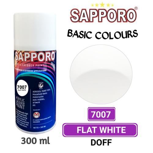 Jual 7007 FLAT WHITE DOFF SAPPORO STANDAR 300ml Cat Semprot Pilok Pylok ...