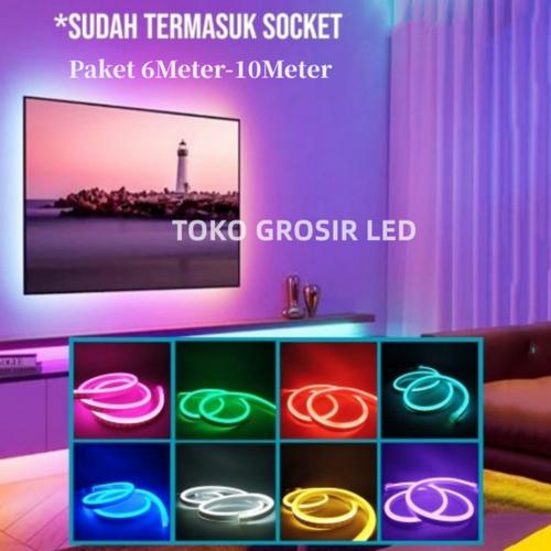 Jual Paket Lampu led neon ac 220v 6M 7M 10Mled lampu plafon tinggal ...