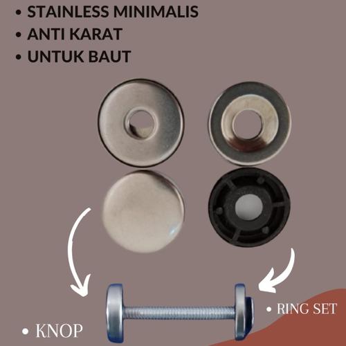 Jual Ring set plus Knop tiang railing tangga stainless - Ss 201 - Kota ...
