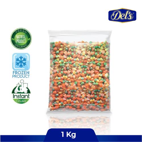 Promo Del's Vegetable Mix 3 Way Frozen / Sayuran Beku 3 Kombinasi - 1Kg ...