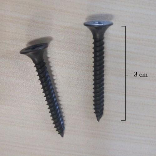 Jual Skrup Gupsum 3Cm isi 100/ Skrup Hitam / Paku Gypsum/ Sekrup gypsum ...