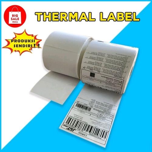 Jual KERTAS LABEL THERMAL 100x100 ISI 500 STICKER BARCODE STIKER 10x10 ...