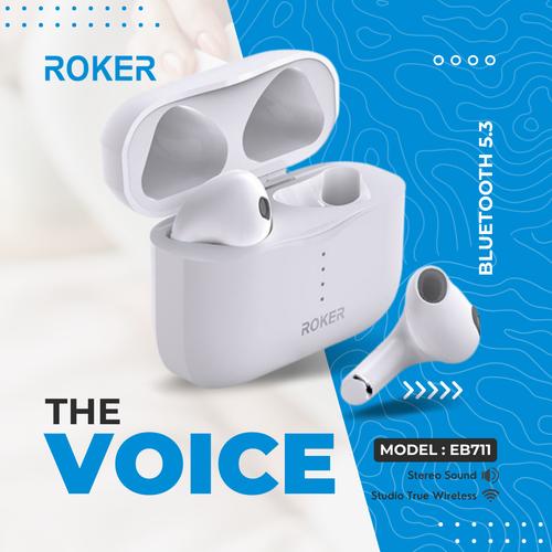 Promo TWS ROKER THE VOICE EB711 True Wireless Earphone TWS GATT ...