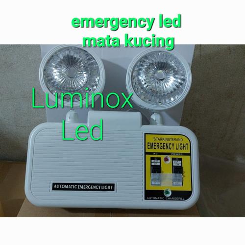 Jual lampu emergency led 2mata dinding tembok mata kucing led 2x3w 2 ...