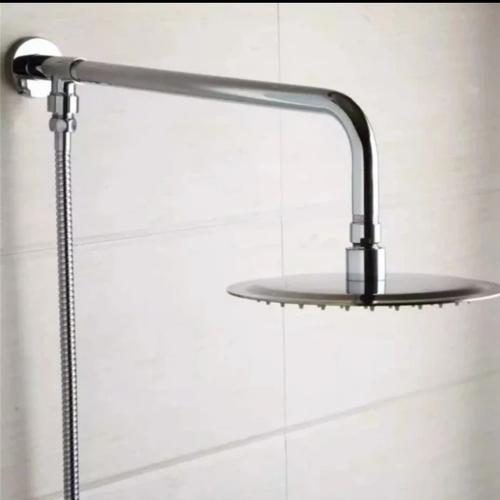 Jual WALL SHOWER BULAT STAINLESS 8 INCHI TANPA BOBOK/HEAD SHOWER BULAT ...