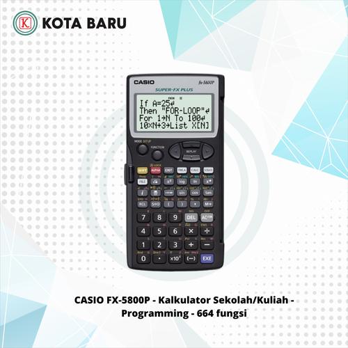 Jual CASIO FX-5800P - Kalkulator Sekolah/Kuliah - Programming - 664 ...