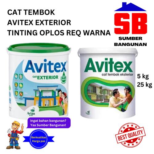 Jual CAT TEMBOK AVITEX EMULSION EXTERIOR TINTING 5KG 25KG GALON PAIL ...