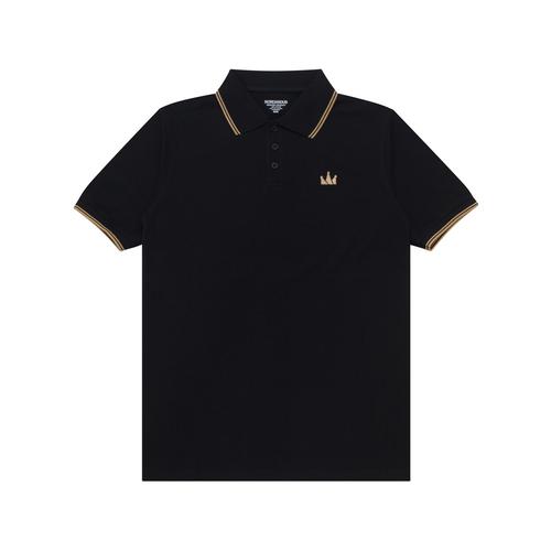 Promo Screamous Polo Shirt CROWN LINE GOLD BLACK - BLACK, XL - Kota ...