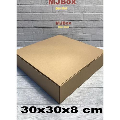 Jual kardus karton uk. 30x30x8 cm...kotak die cut bisa isi toples 4 pcs ...