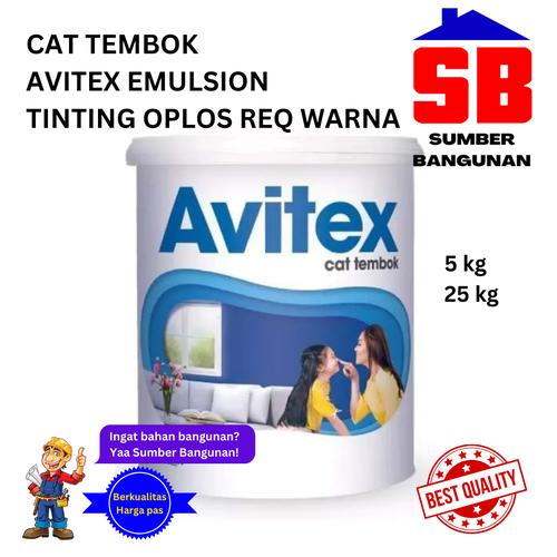 Jual CAT TEMBOK AVITEX EMULSION INTERIOR TINTING 5KG 25KG GALON PAIL ...
