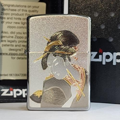 Jual Zippo Original Electroformed Lady Kimono Colorful Japan - Jakarta ...