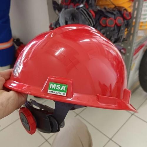 Jual Helm Safety Warna Merah MSA Lokal + Fastrack Standart SNI Murah ...