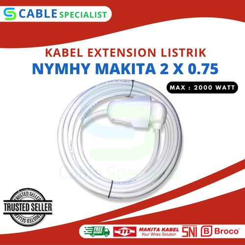 Jual Kabel Listrik Extension (perpanjangan) 3M Full SNI Broco-Makita ...