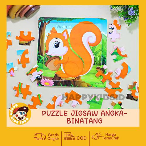 Jual Puzzle Jigsaw Angka / Binatang - Puzle Mainan Belajar anak ...