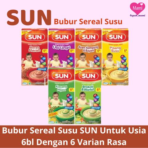 Jual SUN Bubur Sereal Susu 120g Baby cereal milk Untuk Usia 6+ Bulan ...