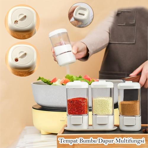Jual Dispenser Bumbu Tempat Botol Dapur Masak Wadah Garam Lada Merica ...